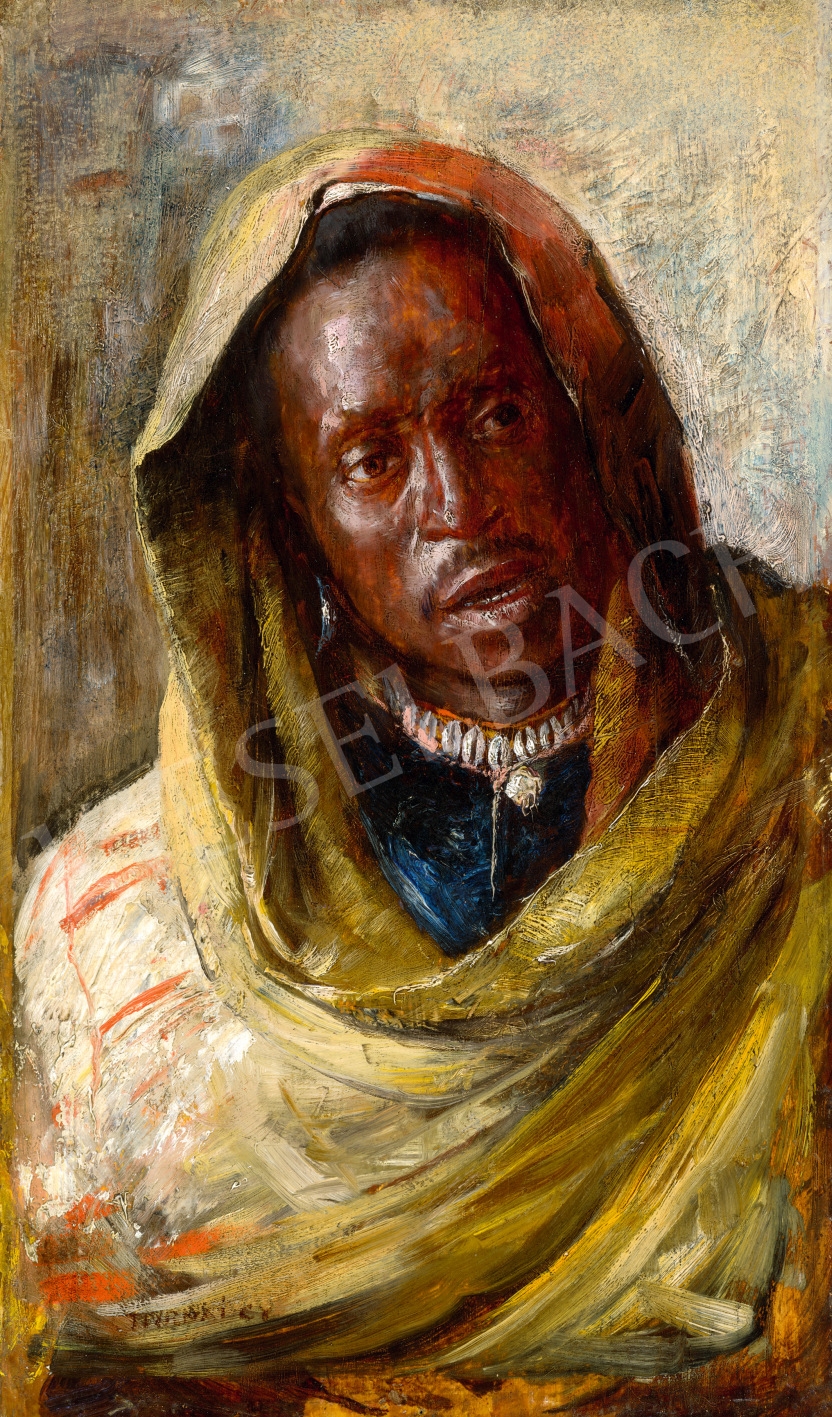 Gyula Tornai | Man in Golden Head Scarf | MutualArt