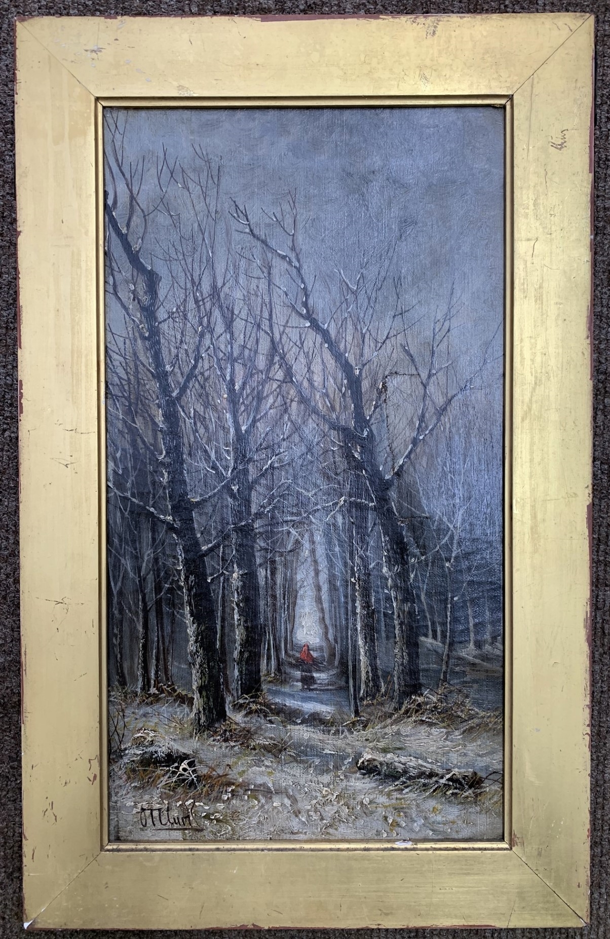 Octavius T.clark | An avenue of trees with a central figure | MutualArt