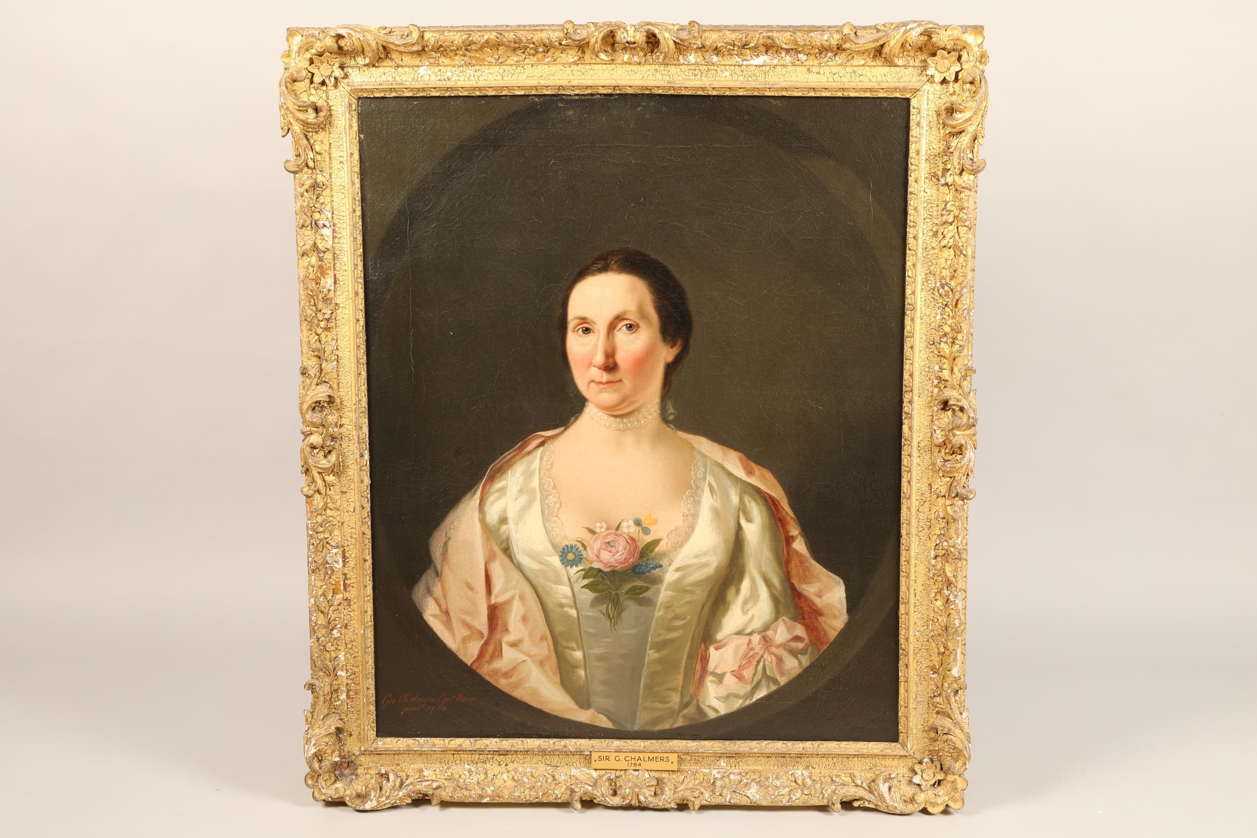 George Chalmers | Portrait of Mrs. John Blair (1764) | MutualArt