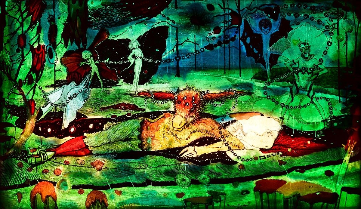 Harry Clarke | Titania and Bottom (1922) (1922) | MutualArt