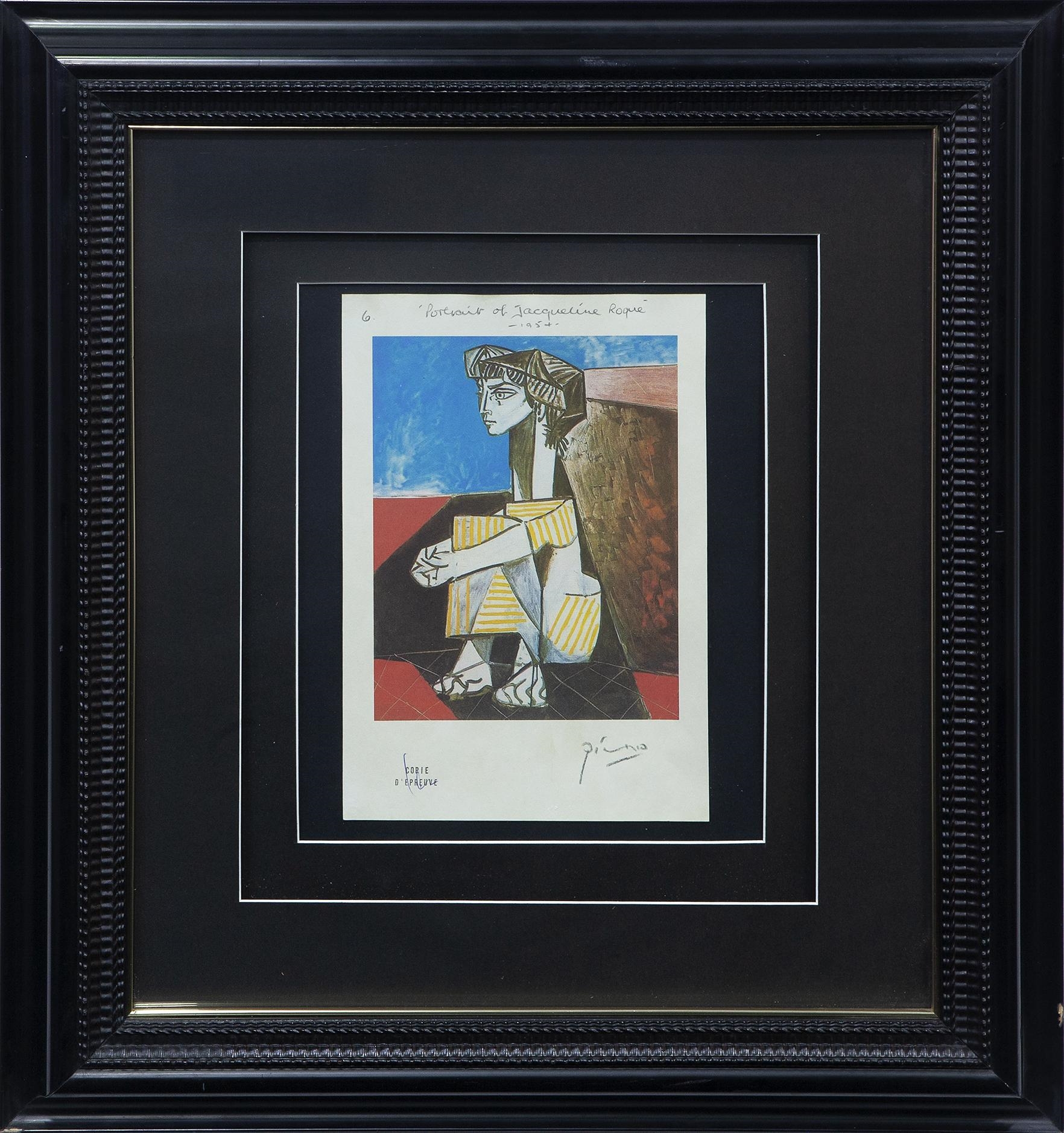 Pablo Picasso | PORTRAIT OF JACQUELINE ROQUE (1954) | MutualArt