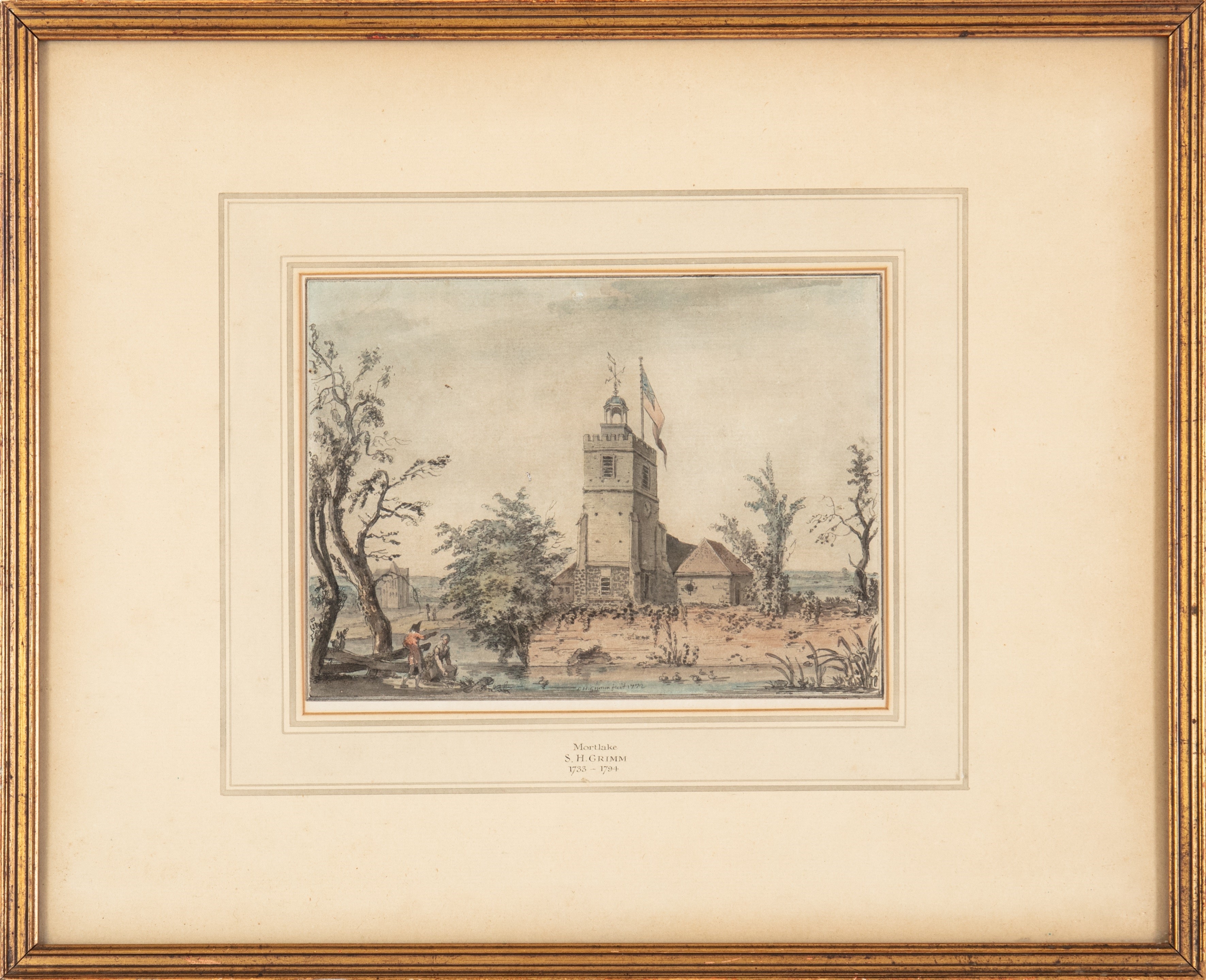 Samuel Hieronymous Grimm | MORTLAKE CHURCH (1772) | MutualArt