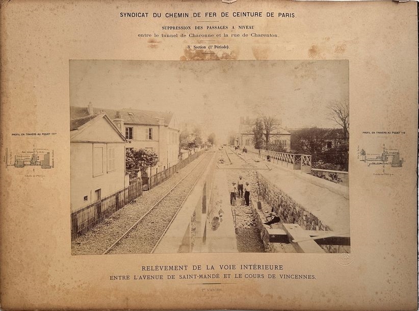 Albert Broise | Relèvement de la voie intérieure entre l'avenie de ...