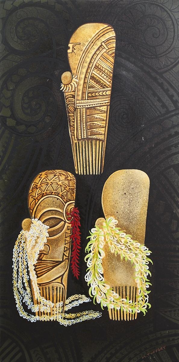 Michel Tuffery | Samoan Tattoo Engraved Chieftain Seat | MutualArt