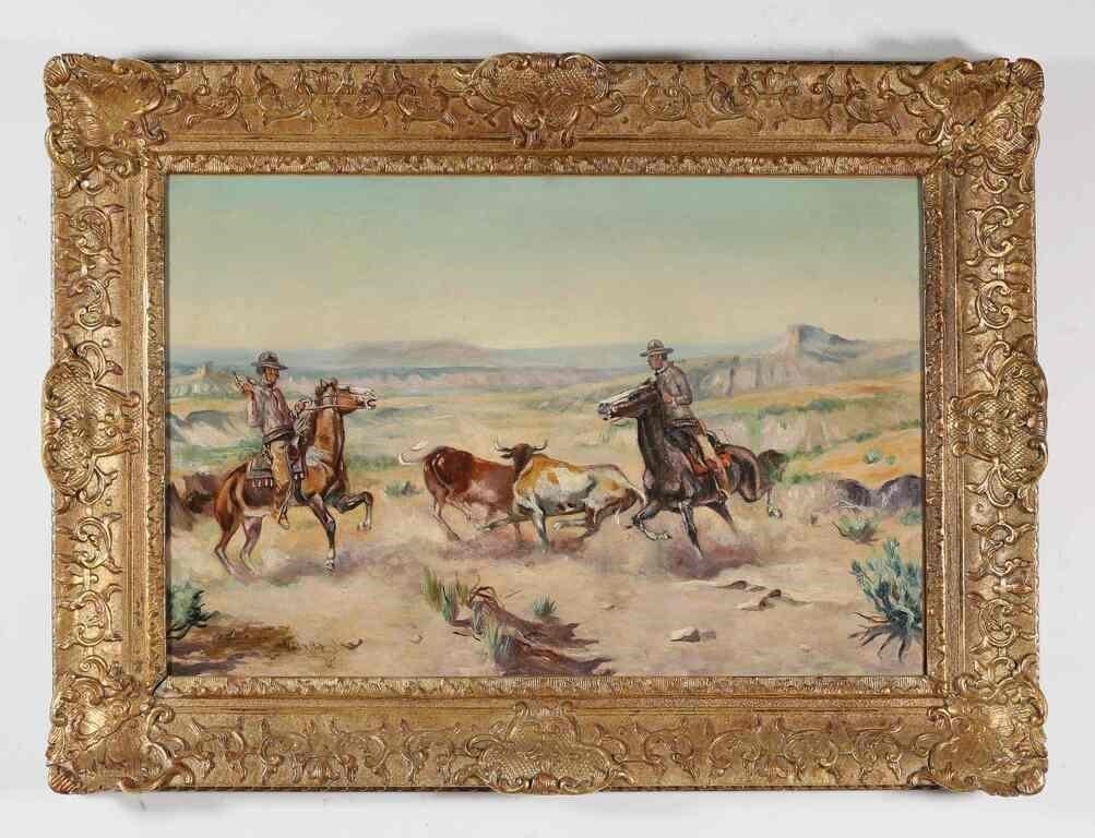 Charles Marion Russell | Roping the Steer | MutualArt