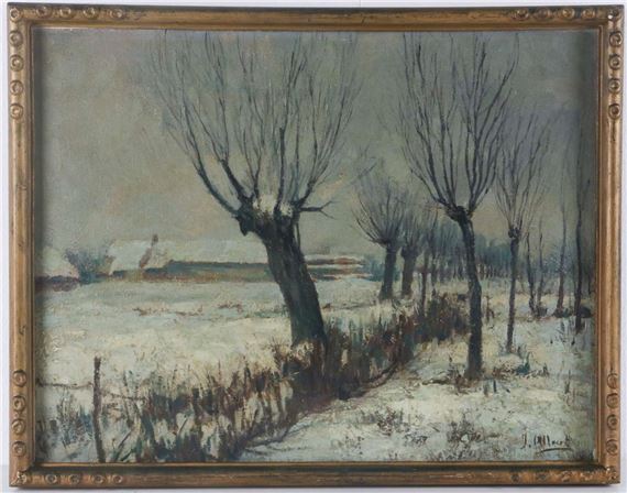 Jacques Lieven Allaert | Winterlandschap met knotwilgen | MutualArt