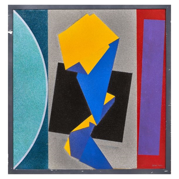 Jean Rets | Formes sur fond vert (1952) | MutualArt