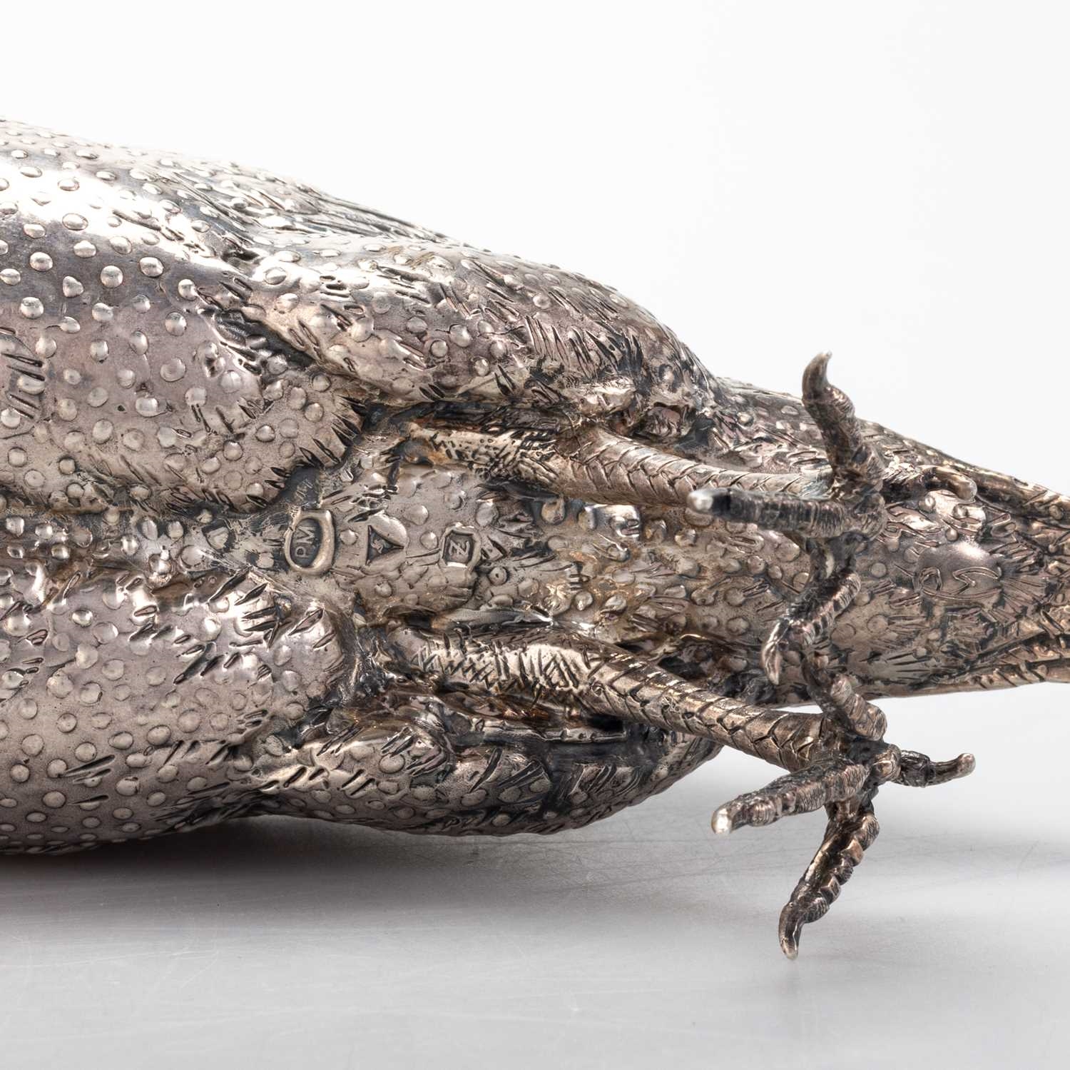 Patrick Mavros | A LARGE SILVER SCULPTURE OF A GUINEA FOWL | MutualArt