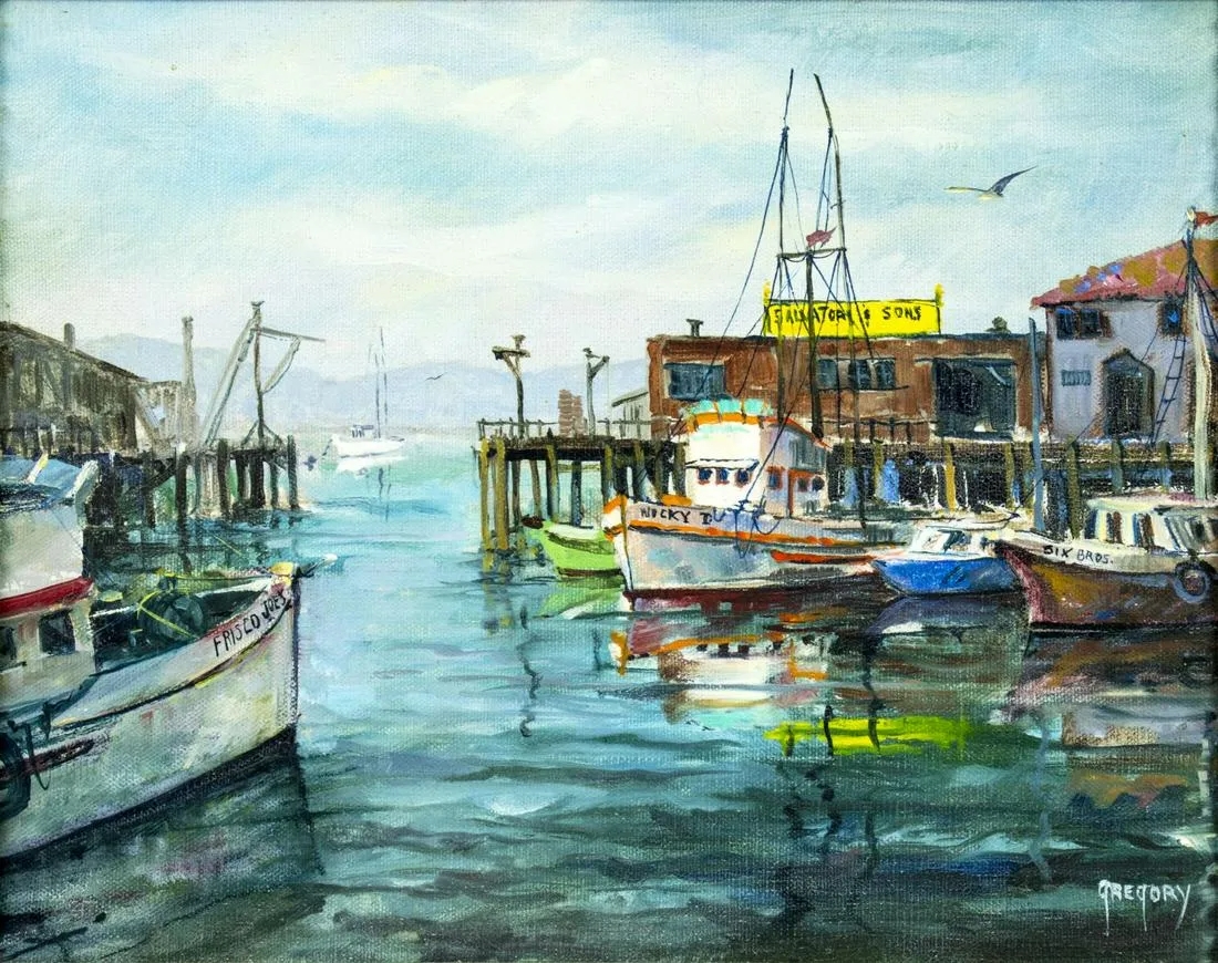 Bonnie Gregory | Harbor Scene | MutualArt