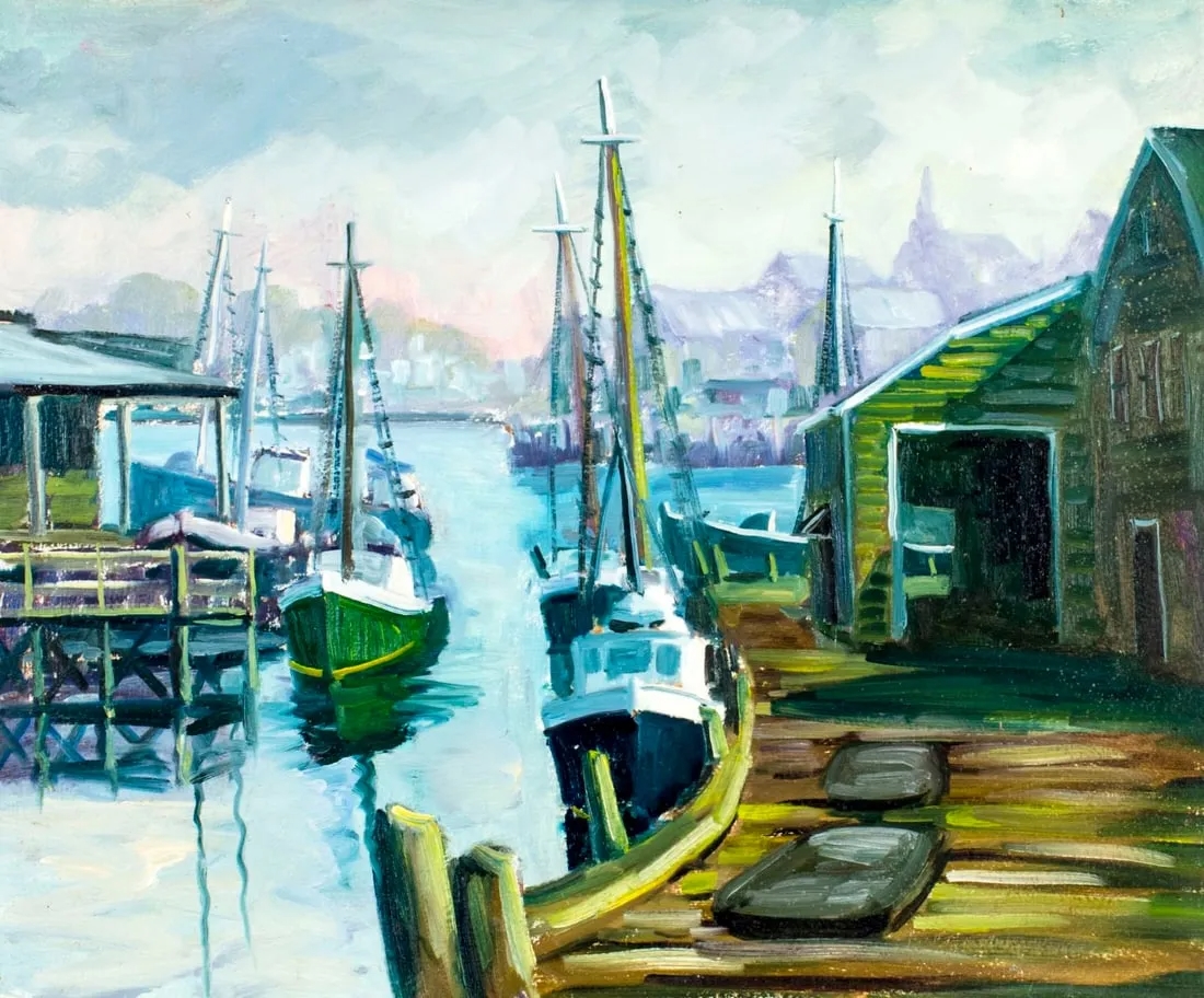 George Holloway | Harbor Scene | MutualArt