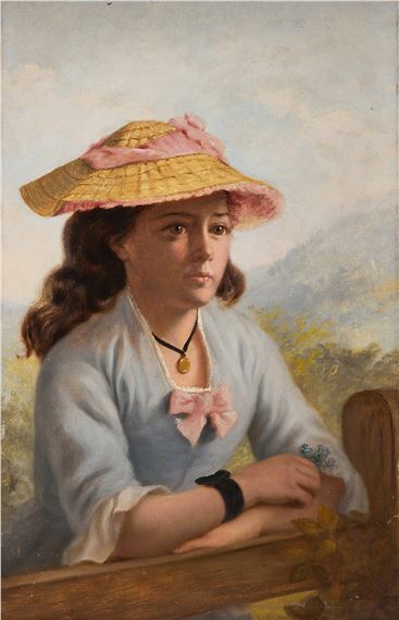 Charlotte Mount Brock Morrell Schreiber | Waiting at the Trysting Gate (1880) | MutualArt