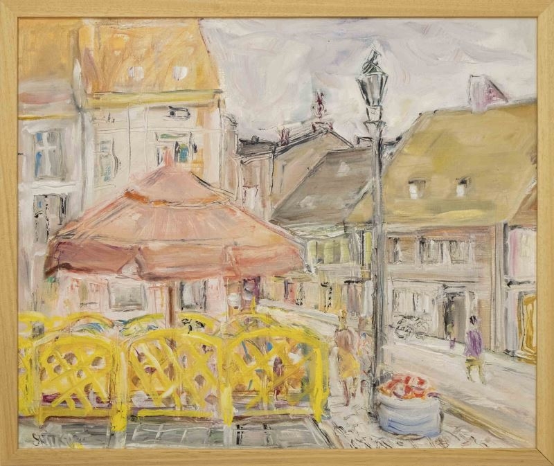 Lidia Snitko-Pleszko | Market square in Ostrzeszów (2019) | MutualArt