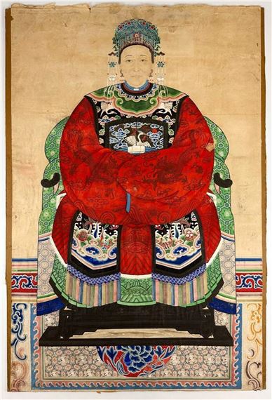 Chinese School | Antique Chinese Ancestor Portrait Painting | MutualArt