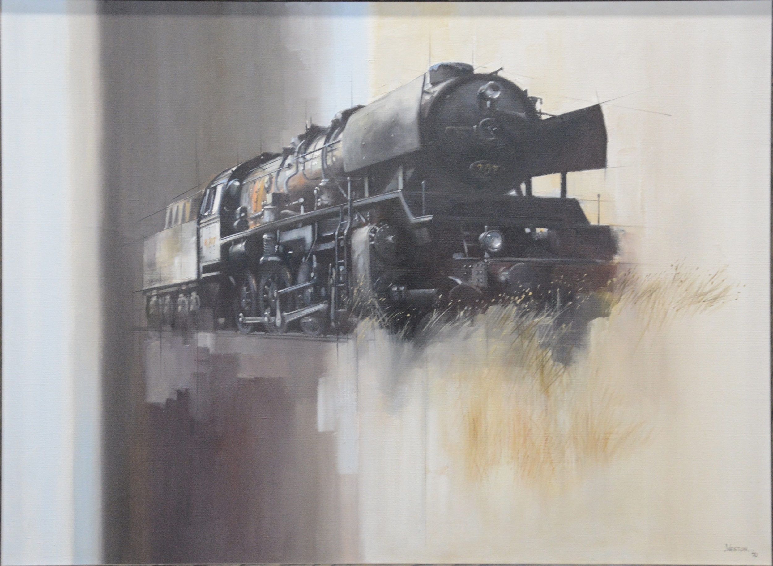David Weston | Swedish steam locomotive study (1970) | MutualArt