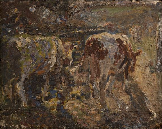 Harry Fidler | Landscape with cattle | MutualArt