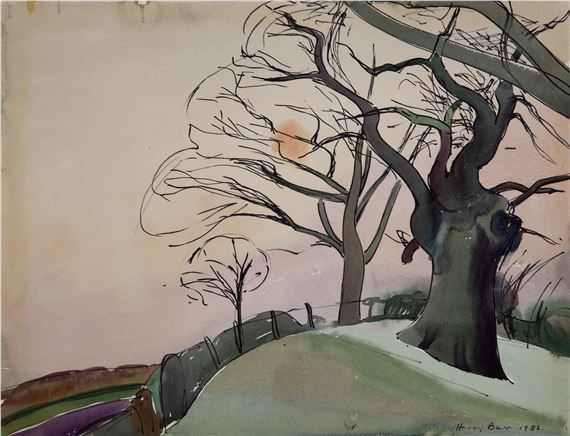 Harry Barr | Anthropomorphic tree study (1952) | MutualArt