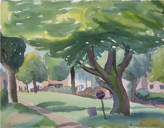 Harry Barr | A rural street scene (1957) | MutualArt