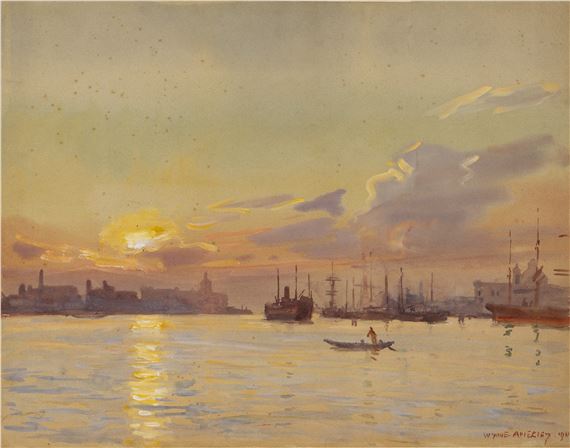 George Owen Wynne Apperley | 'Sunset Giudecca Canal (1911) | MutualArt