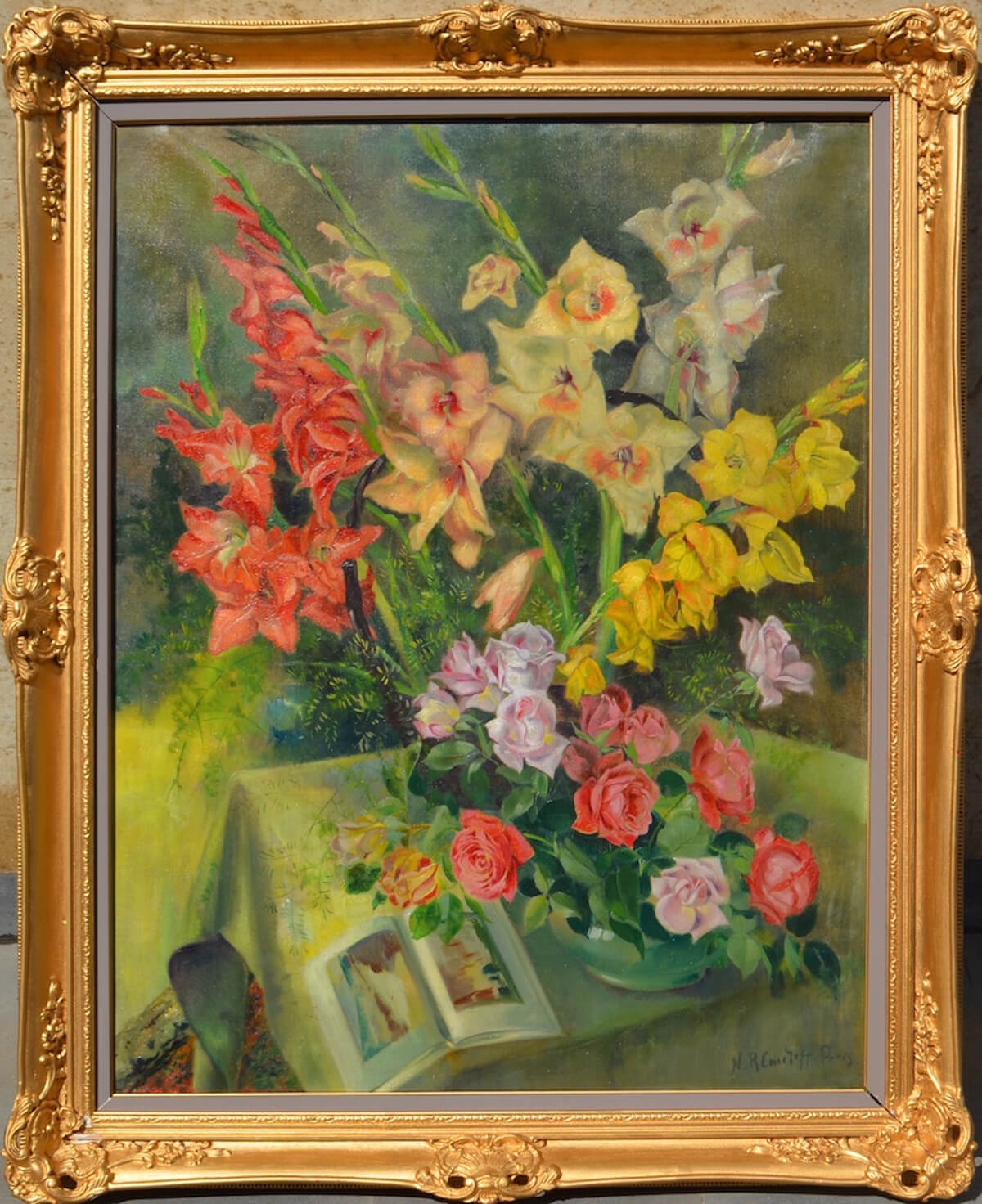 Nikolai Remizov | Still-life with flowers and a book (1920 - 1922 ...