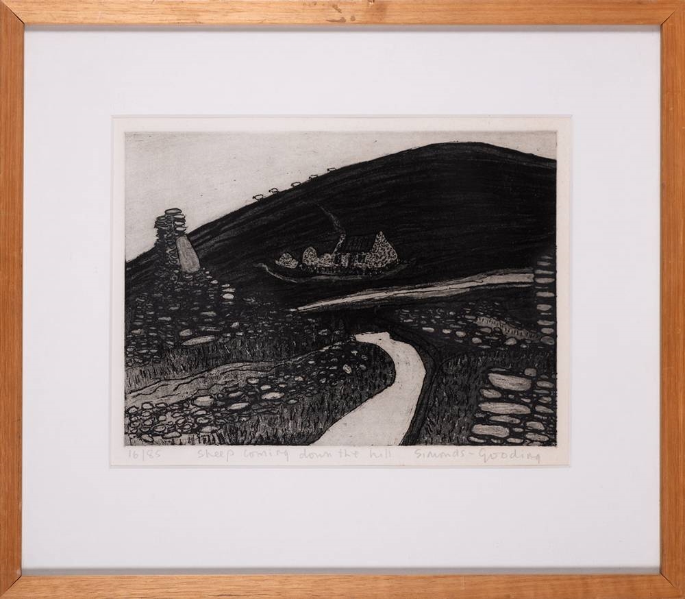 Maria Simonds-Gooding | SHEEP COMING DOWN THE HILL | MutualArt