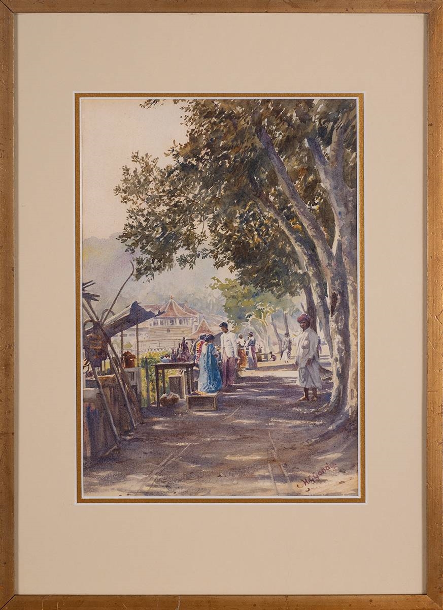 Henry George Gandy | TEMPLE OF THE TOOTH, KANDY, WITH STREET SELLERS ...