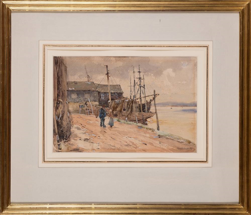 Claude Hayes | FIGURES IN A HARBOUR SCENE | MutualArt