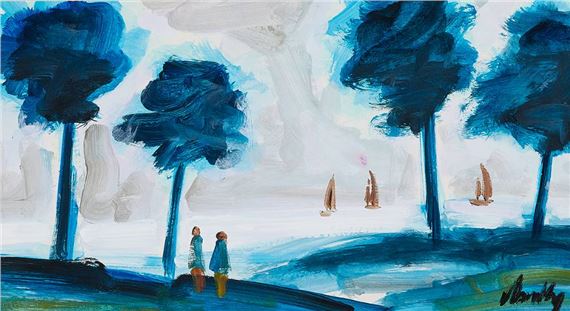 Markey Robinson | FIGURES WITH TREES AND SAILBOATS | MutualArt