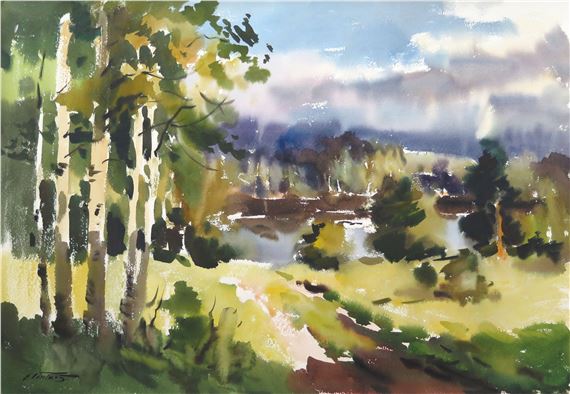 Edgar Vinters | Ainava ar ezeru | MutualArt