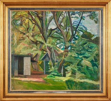 Karl Oscar Isakson | Hus i grönska | MutualArt