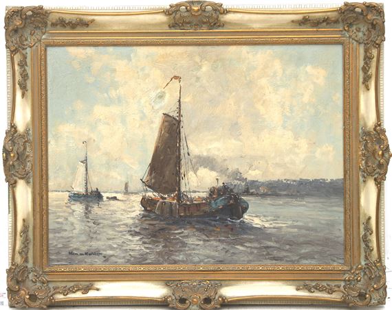 Wim Van Norden | ‘Vissersschepen voor de kust’ | MutualArt