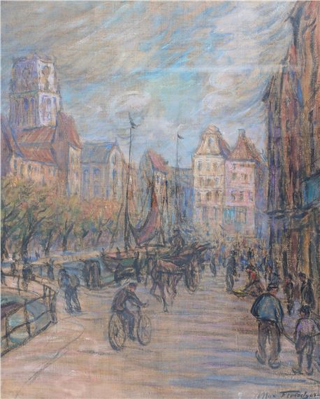 Max Fleischer | A busy street in Rotterdam | MutualArt