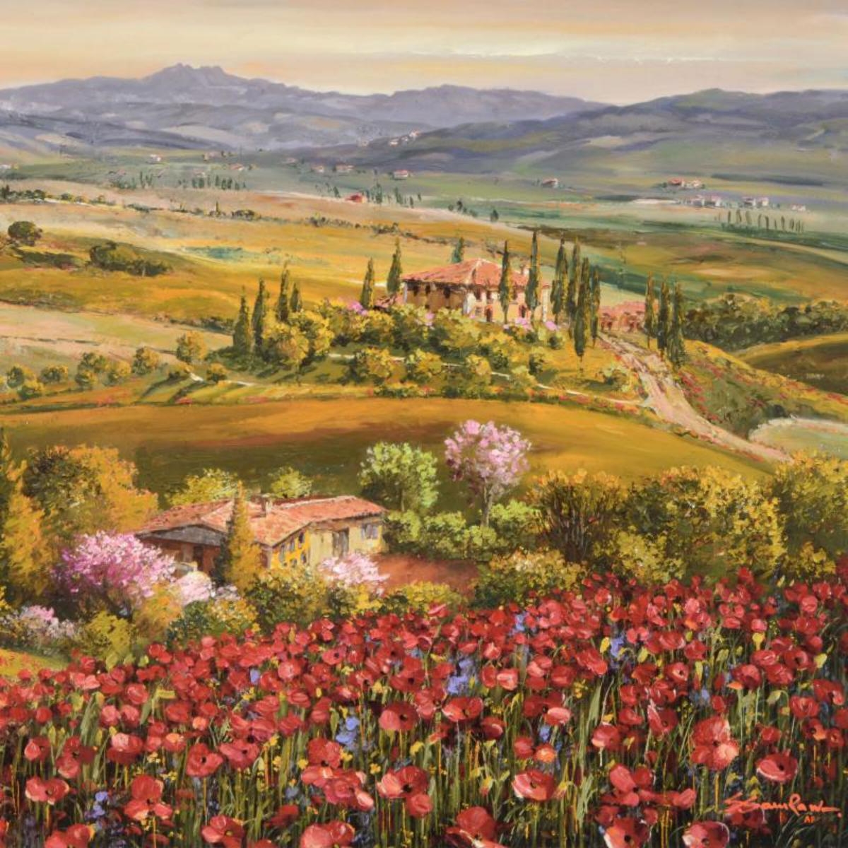 S. Sam Park | Tuscany Red Poppies | MutualArt