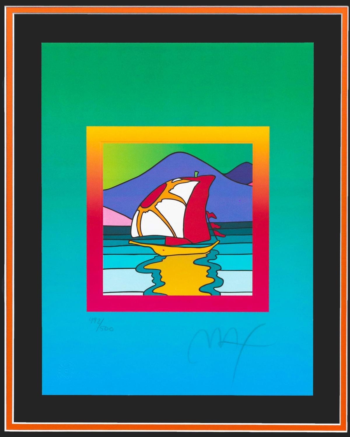 Peter Max | Sailboat East on Blends | MutualArt