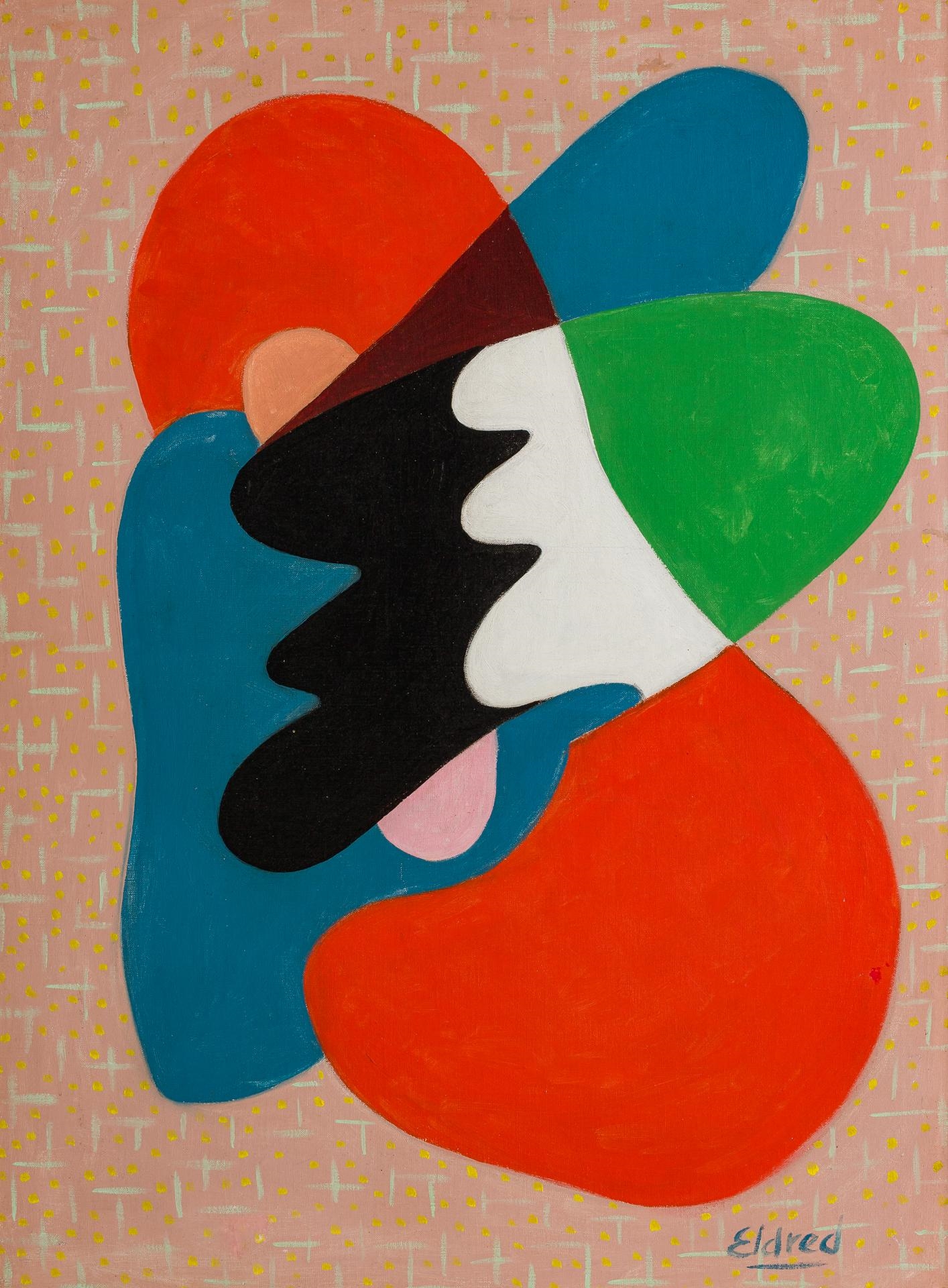 Thomas Eldred | Modernist Compositiion with Green, Rose and Red (1941 ...