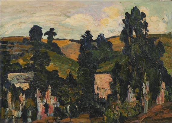 Pierre Dumont | A Landscape with a Village and Hills Beyond | MutualArt