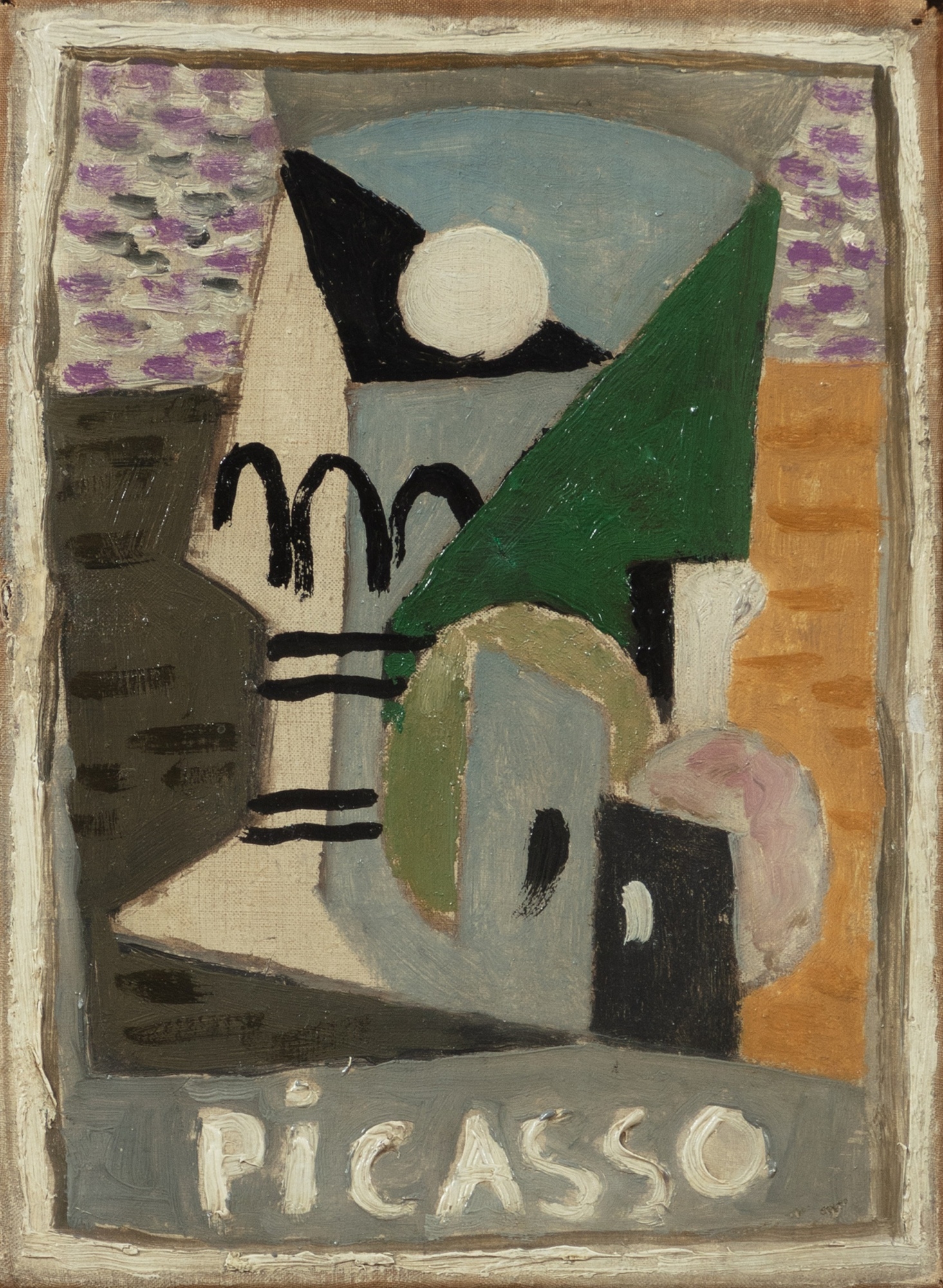 Pablo Picasso | Nature morte aux pommes et au verre (1914) | MutualArt