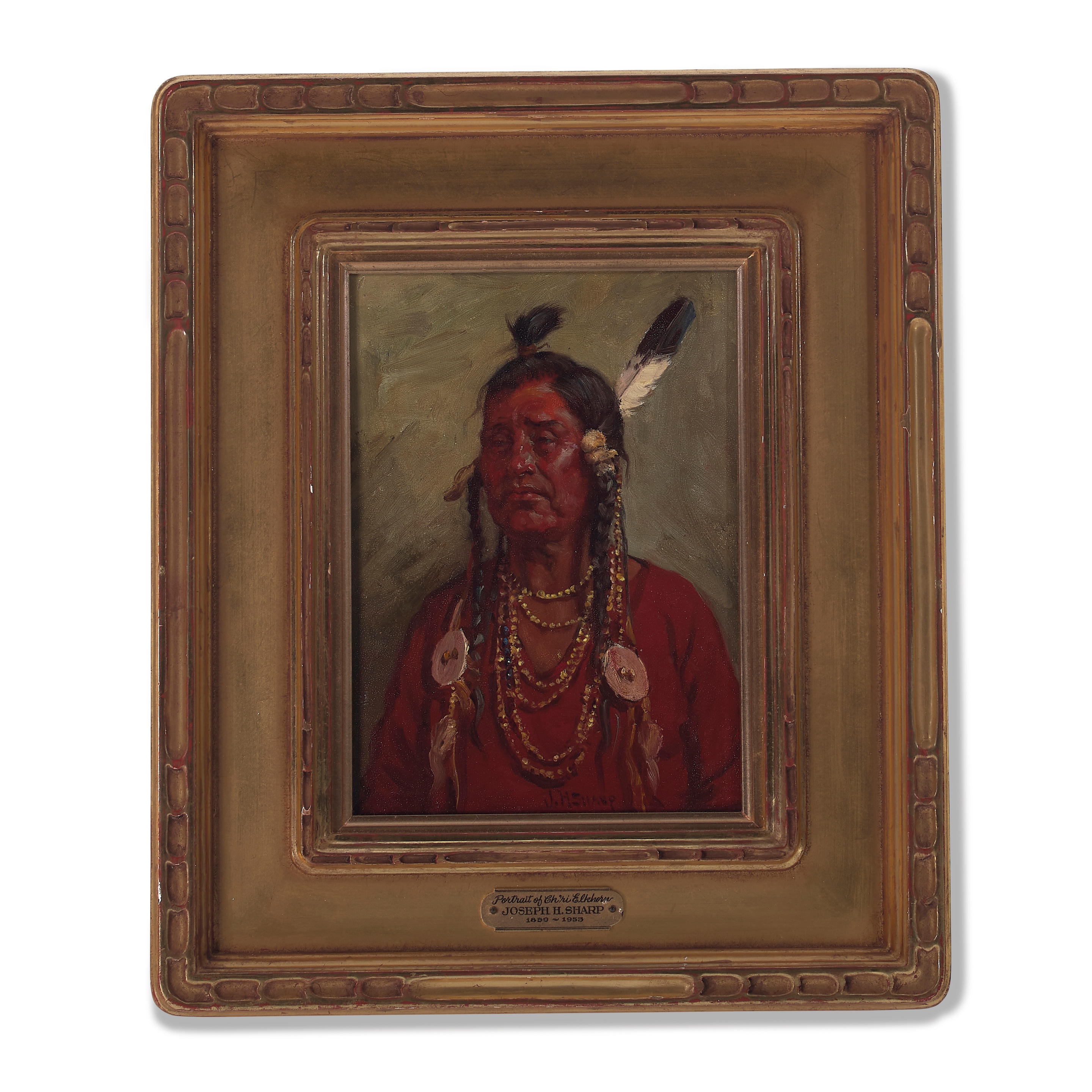 Joseph Henry Sharp | Portrait of Ch'ri Elkhorn (Circa 1907) | MutualArt