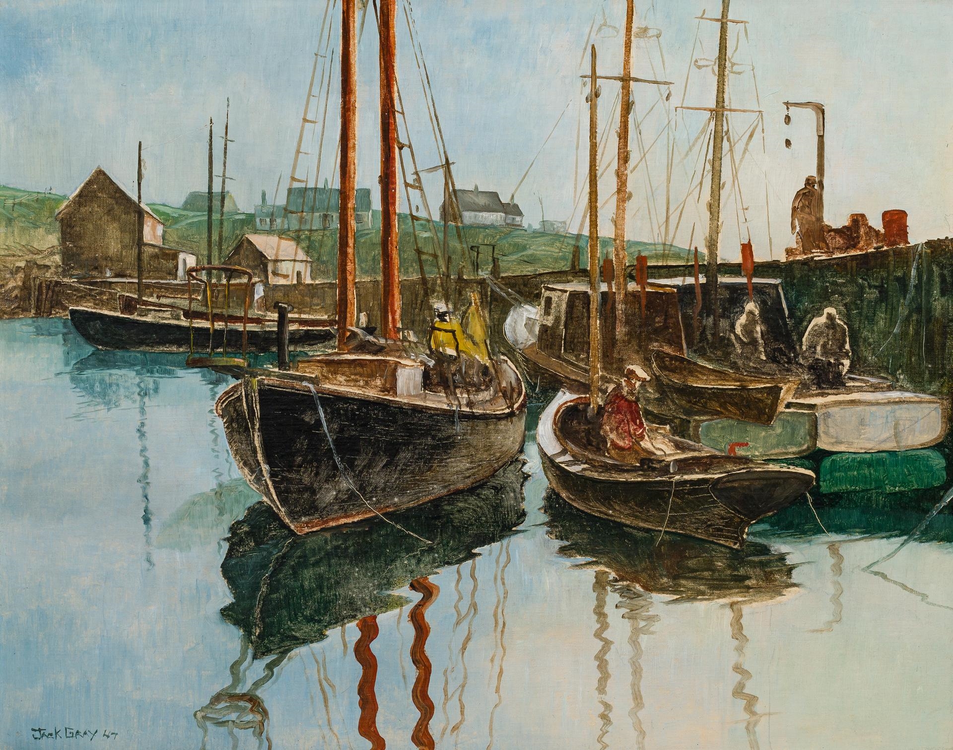Jack Lorimer Gray | Dock Scene, 1947 (1947) | MutualArt
