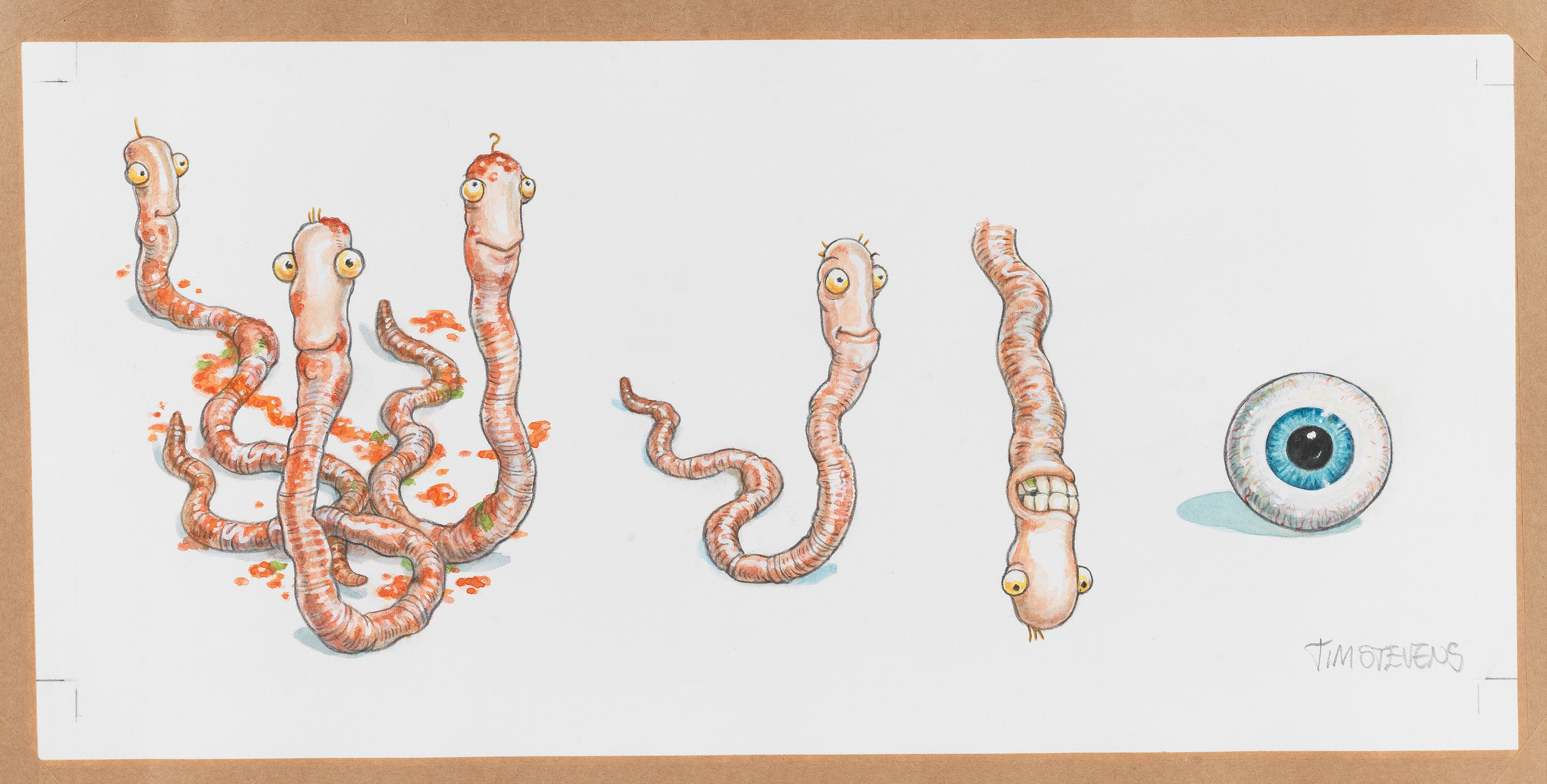 Tim Stevens | Illustration for Wormy Spaghetti from The Twits (unframed ...