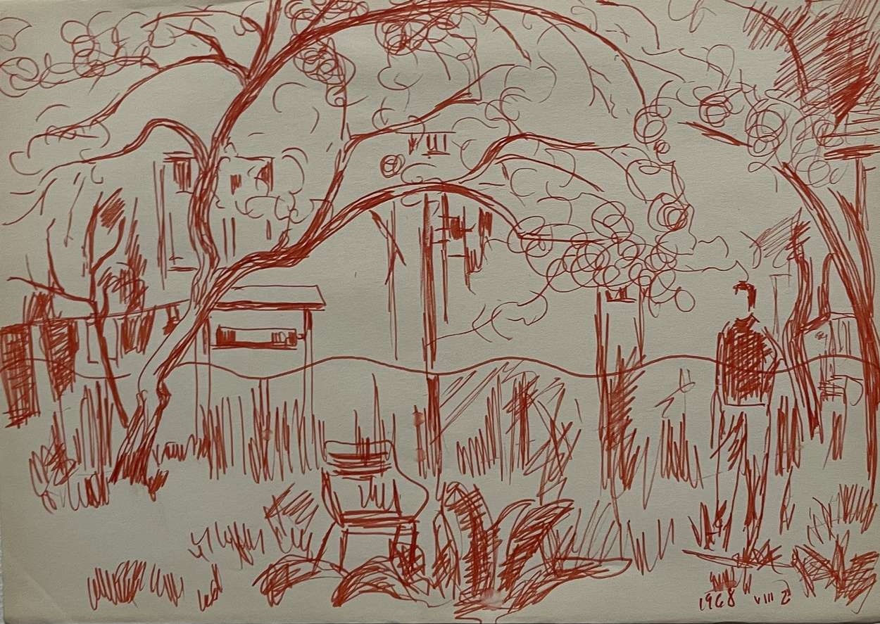 József Varga | Falusi idill (1968) | MutualArt