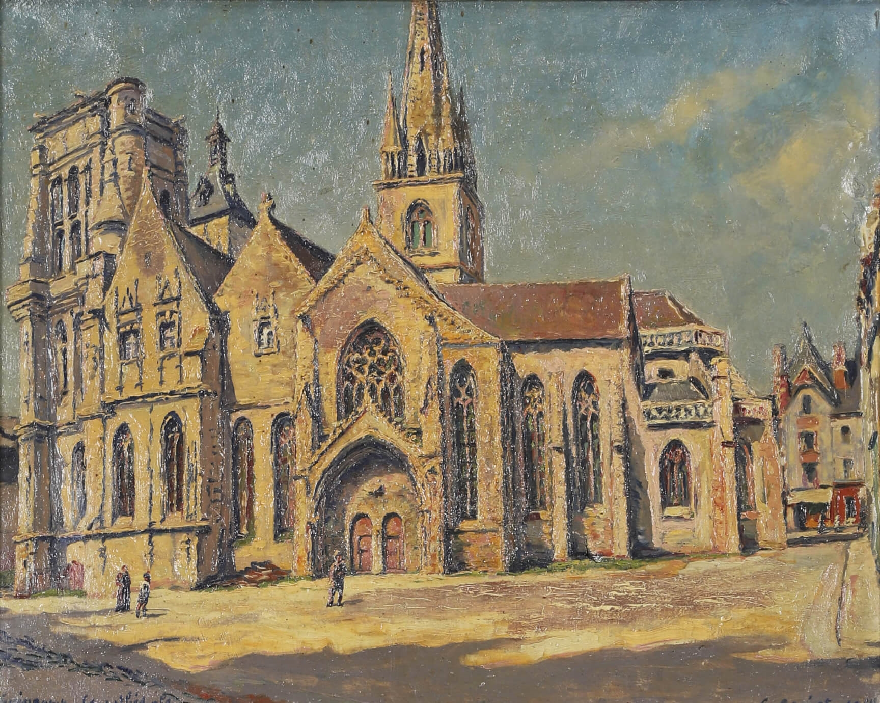 Gustave Cariot | La Basilique de Guingamp, 1918 (1918) | MutualArt