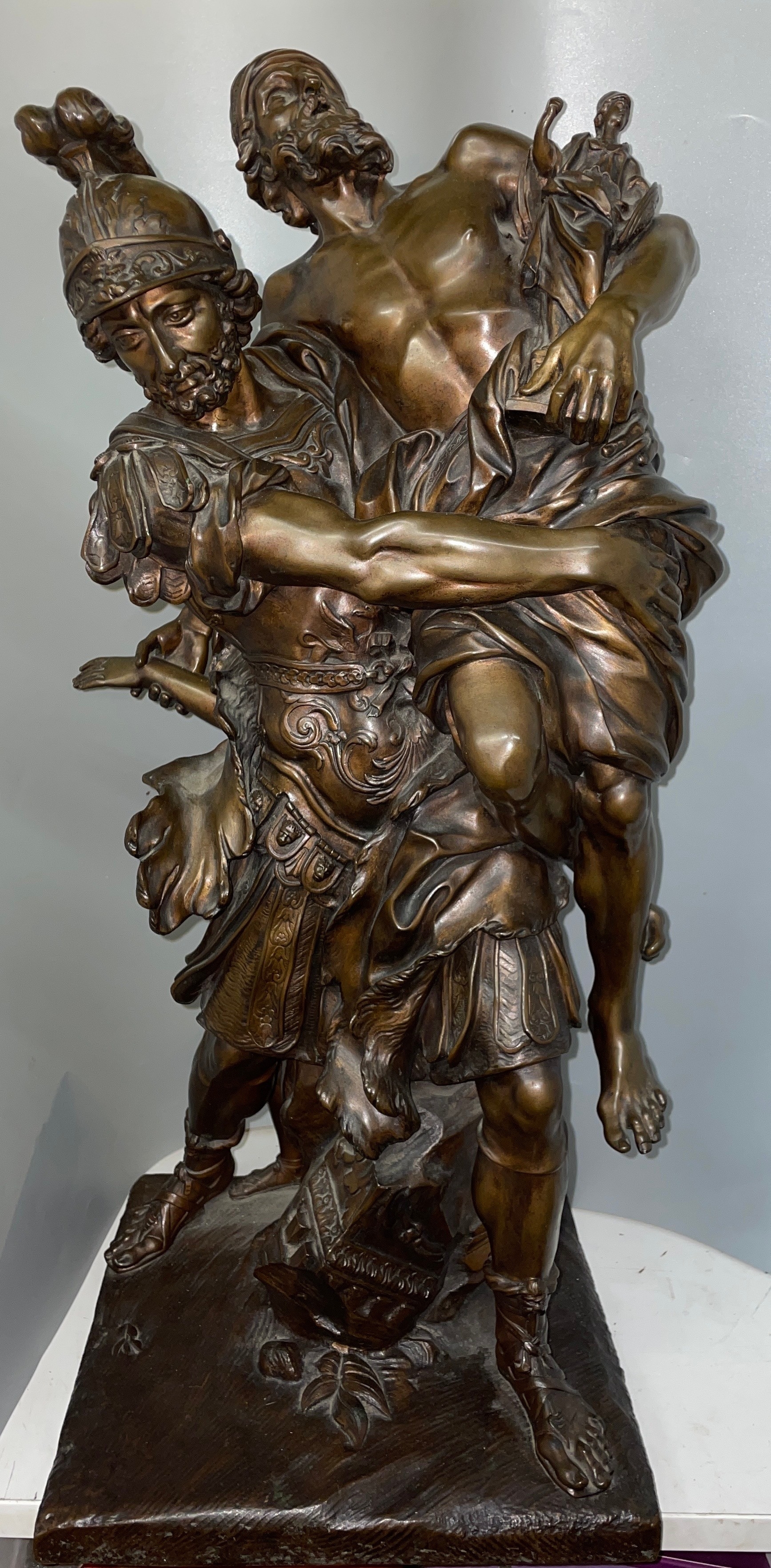 Pierre Lepautre | AENEAS CARRYING ANCHISES WITH ASCANIUS OUT OF TROY ...