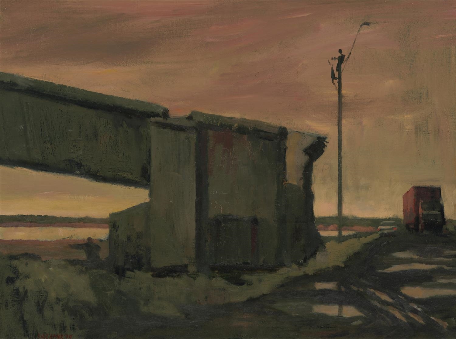 Rick Amor | Study for 'Demolished Bridge' 2000 | MutualArt