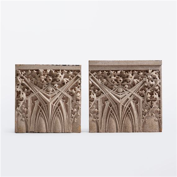 Dankmar Adler and Louis Sullivan | Pair of Architectural Fragments from ...
