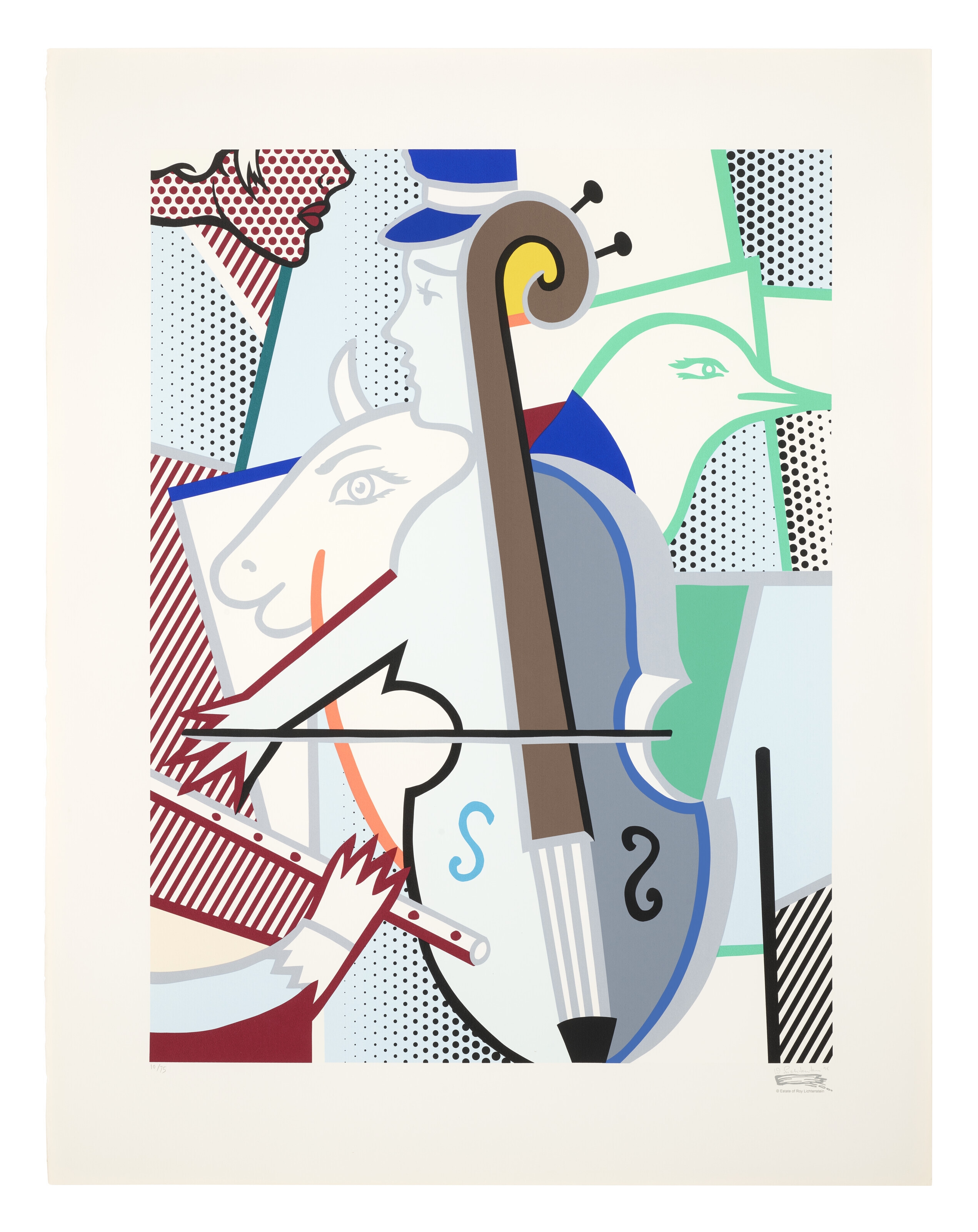 Roy Lichtenstein | Cubist Cello (1997) | MutualArt