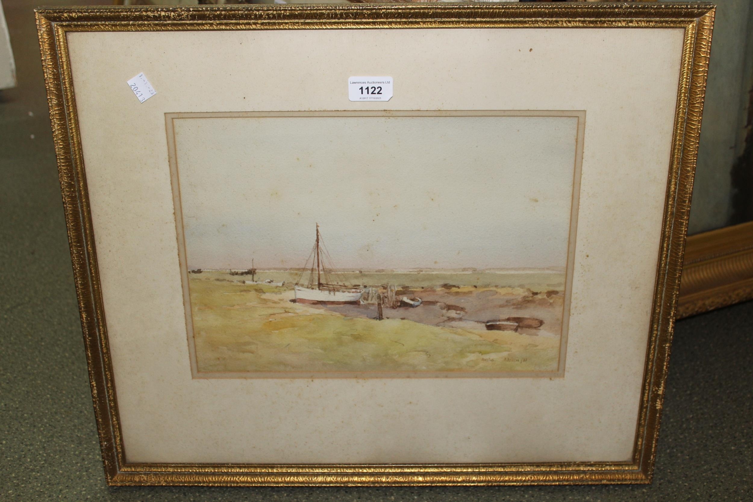 Arthur Briscoe | Coastal scene with beached fishing boats | MutualArt