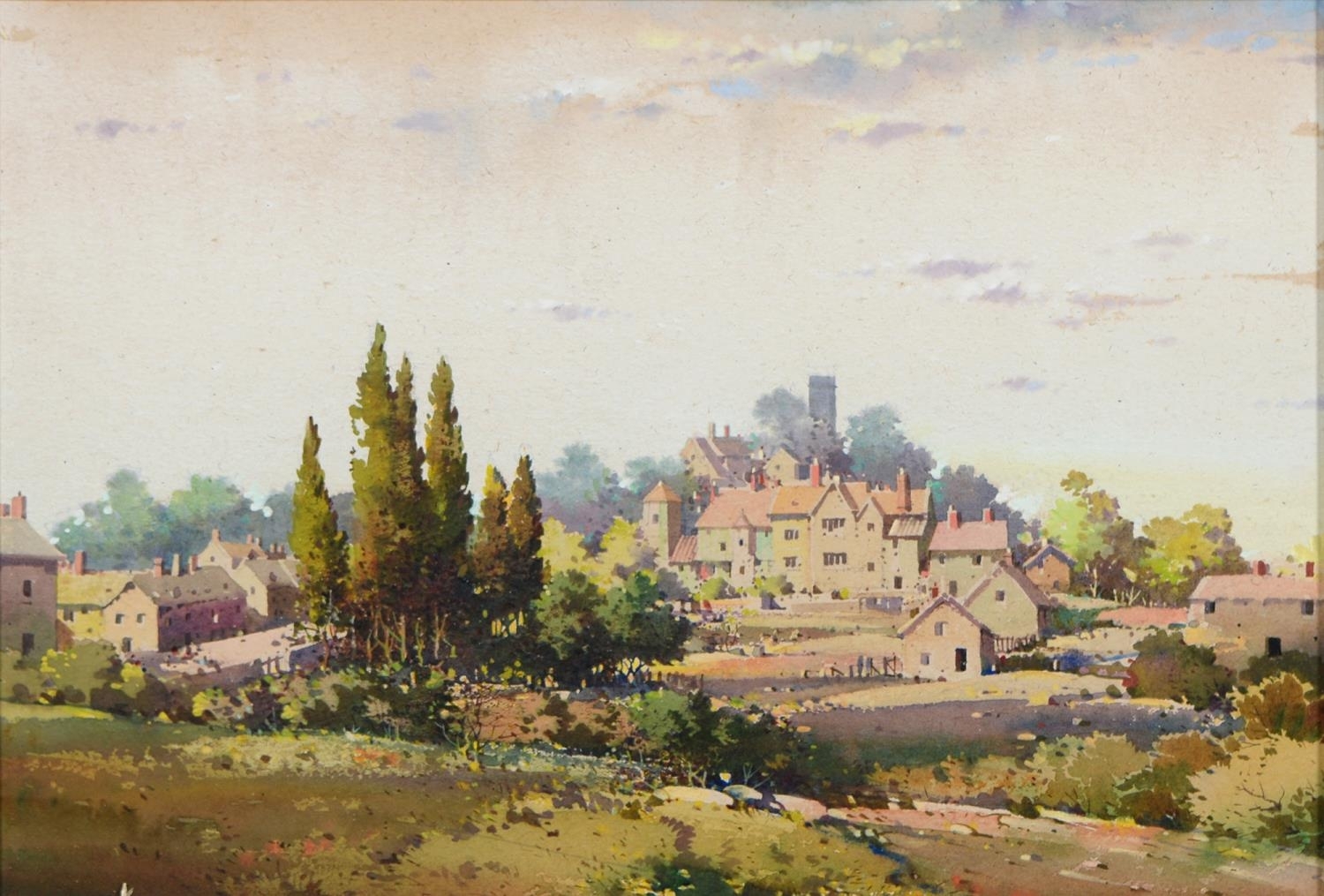 Noel Harry Leaver | View of a Rural Town | MutualArt