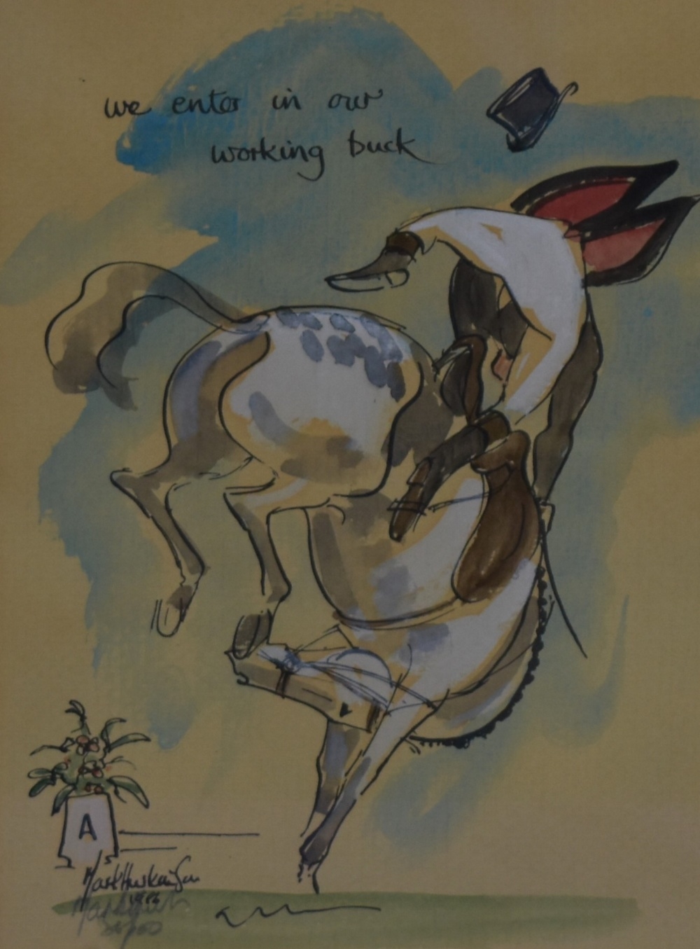 Mark Huskinson | A Dressage horse cartoon | MutualArt