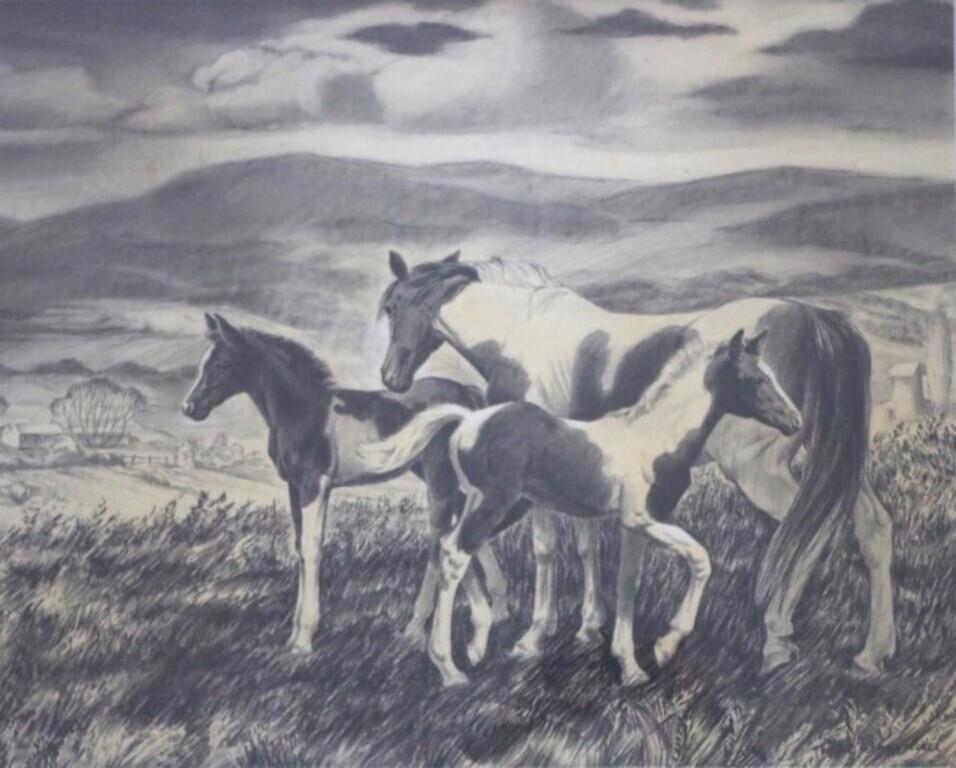 Cedric Emanuel | A Mare and her Young | MutualArt
