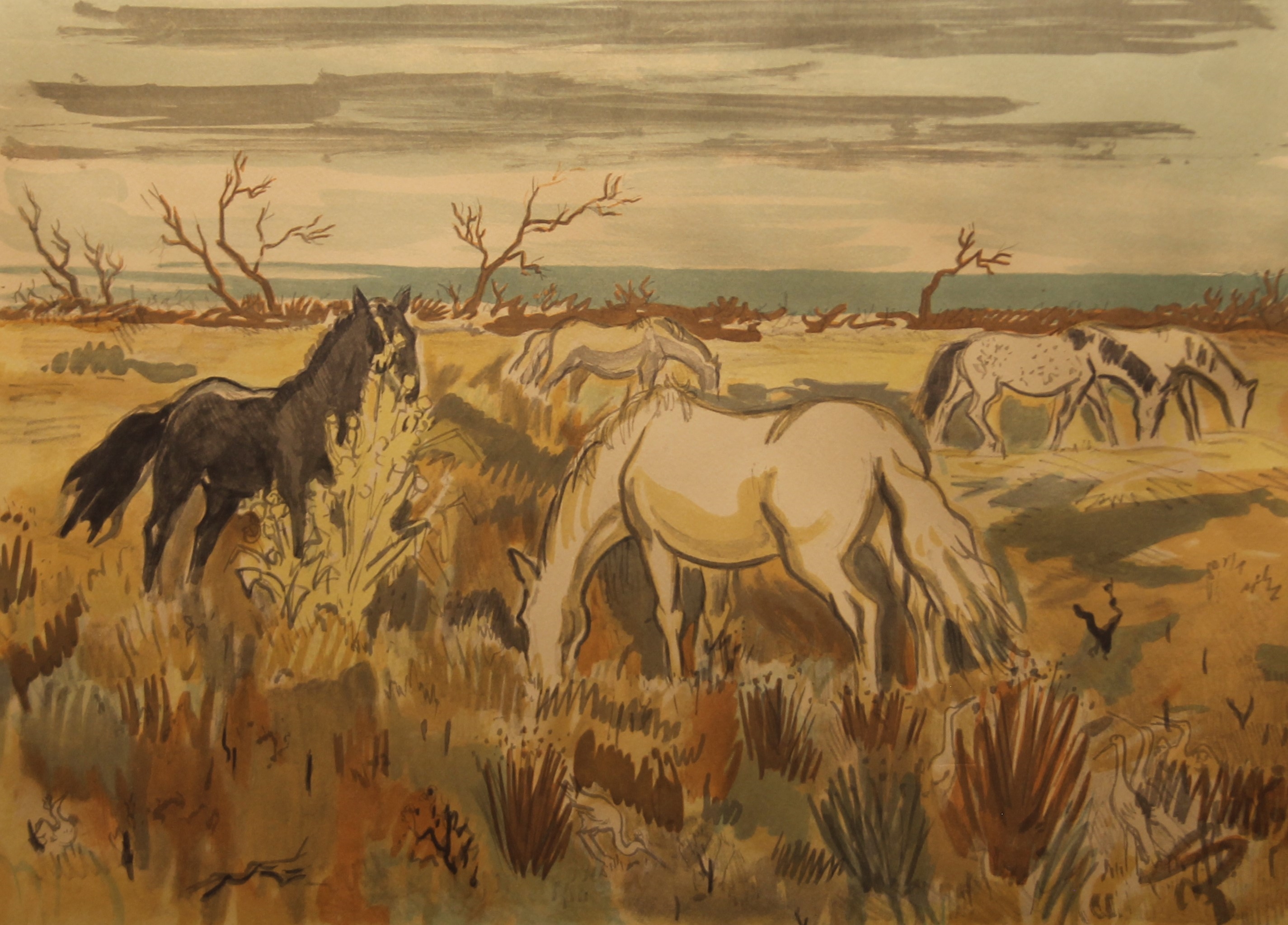 Yves Brayer | Horses of the Camargue (Circa 1973) | MutualArt